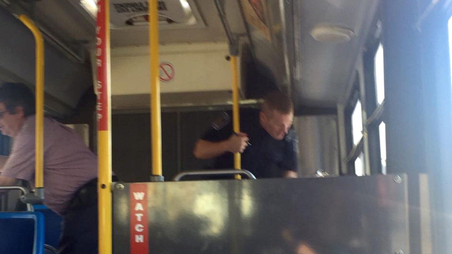 Police riding buses - CHCH